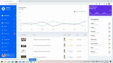 Asp Net Core Free Responsive Admin Dashboard With Day Night Switch Theme Mode YouTube