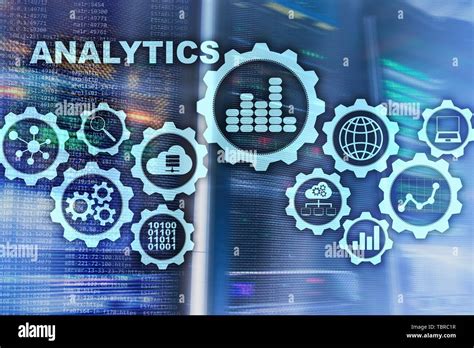 Technology Analytics Concept On Virtual Screen Big Data With Graph Icons On A Digital Screen
