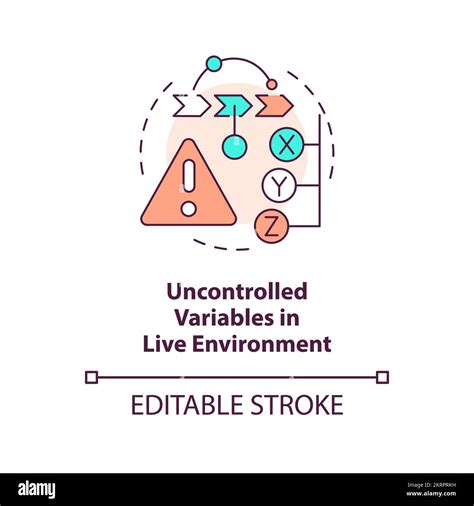 Uncontrolled Variables In Live Environment Concept Icon Stock Vector