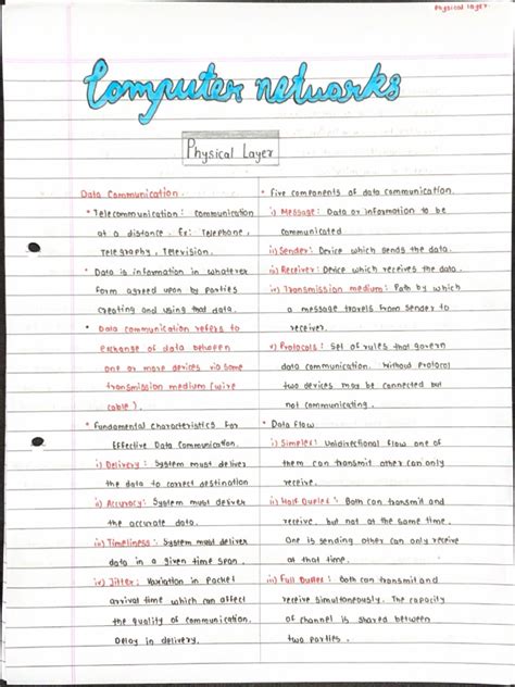 Unit 1 Physical Layer Pdf