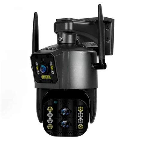 Двойна Ip камера за наблюдение Wi Fi 4k 8 Mp 1080p 10x оптично увеличение Засичане и