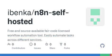 GitHub Ibenka N8n Self Hosted Free And Source Available Fair Code