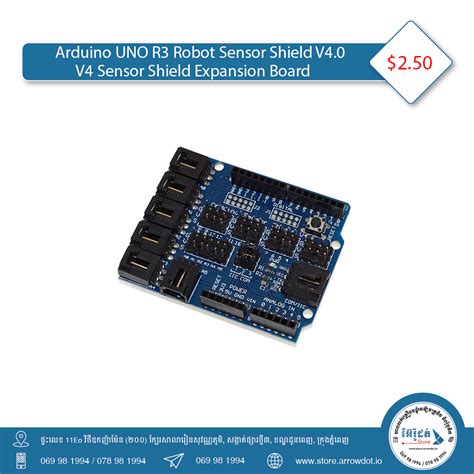 Arduino Uno R3 Robot Sensor Shield V40 Expansion Board Arrowdot Store