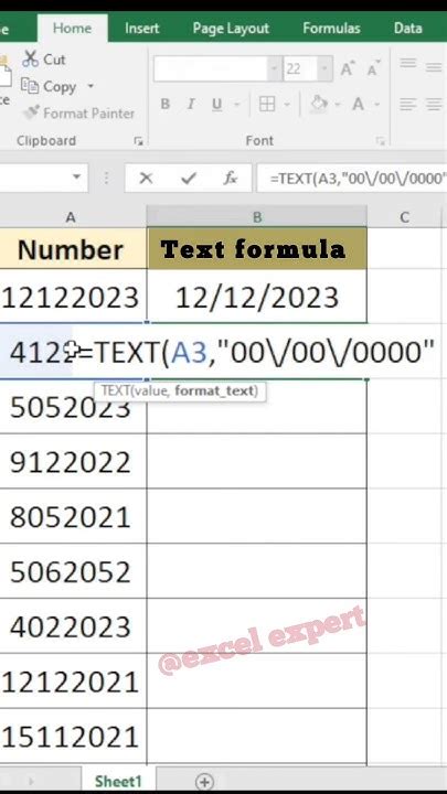 Number To Date By Text Formula In Excel Excelformulas Exceltips