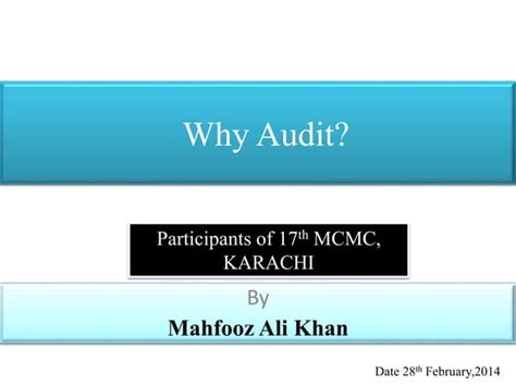 Regularity And Performance Audit Mcmc Pptx Business Accounting