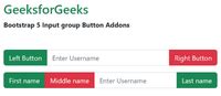 Bootstrap 5 Input Group Button Addons GeeksforGeeks