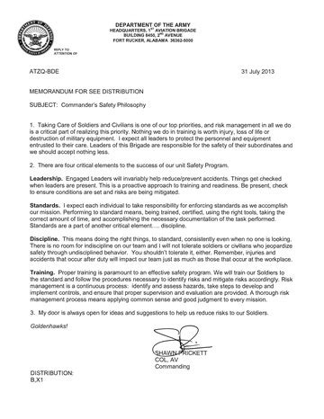 551 Signal Brigade Policy Letter Jpoo