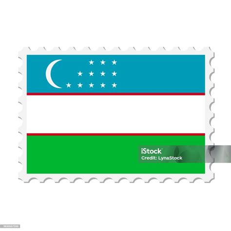 우즈베키스탄 우표 흰색 배경에 고립된 우즈베키스탄 국기와 함께 하는 엽서 벡터 그림입니다 고무도장에 대한 스톡 벡터 아트 및 기타 이미지 Istock