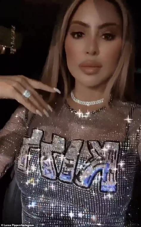 Larsa Pippen Forgets To Remove Tag From Sparkling See Through Philipp