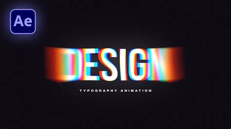 Rgb Typography Animation In After Effects Typography Motion Graphics After Effects Tutorial