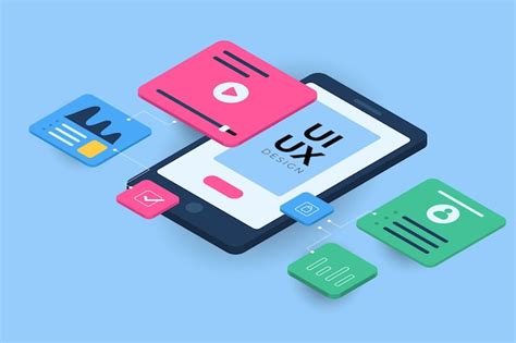 Free Vector Mobile App Development Isometric Background With