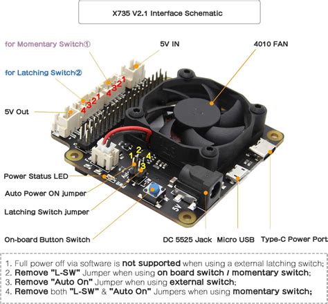 geekworm raspberry pi 4 x735 v2 5 power management and pwm cooling fan