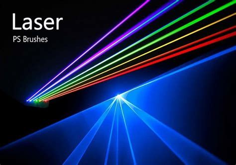 Colored Laser Beams 20 Photoshop Brushes Abr