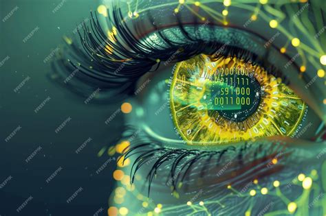 Advanced Visualization Of Human Eye With Futuristic Digital Technology And Neural Connections