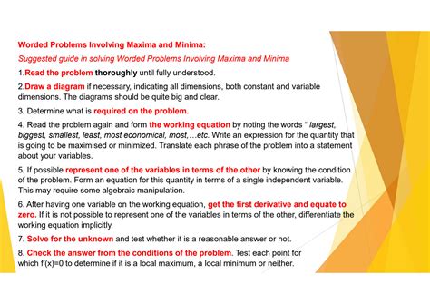 Solution Calculus Module 9 Part 2 Worded Problems Involving