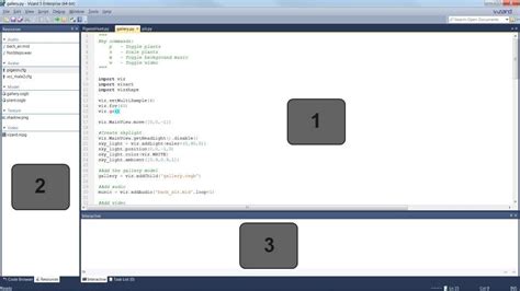 Built In Python Editor Vizard Ide Worldviz Vr