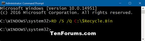 Empty Recycle Bin In Windows 10 Windows 10 Performance Maintenance Tutorials