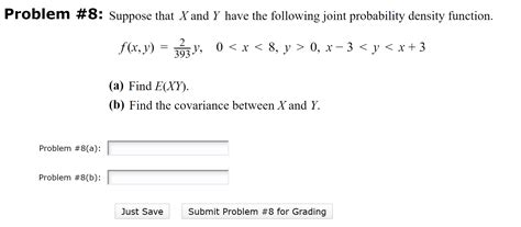 Solved Problem 8 Suppose That X And Y Have The Following