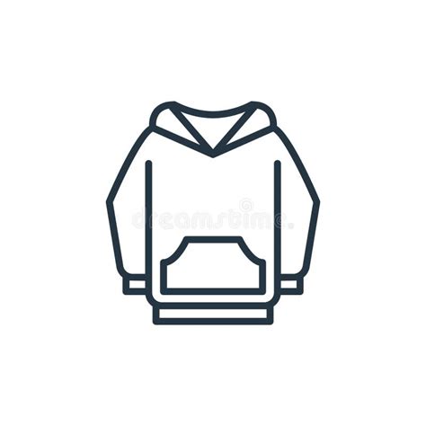 Hoodie Vector Icon Isolated On White Background Outline Thin Line Hoodie Icon For Website