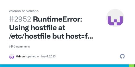 Runtimeerror Using Hostfile At Etchostfile But Hostft