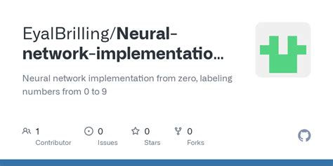 Github Eyalbrillingneural Network Implementation For The Mnist