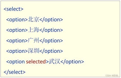 Html表单—下拉菜单html下拉菜单 Csdn博客