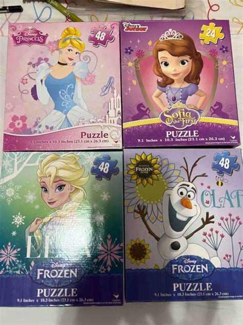 Disney Princess Jigsaw Puzzles X 4 Hobbies And Toys Toys And Games On