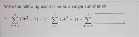 Solved Write The Following Expression As A Single