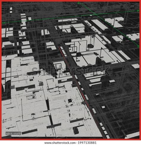 Monochrome Illustration Collision Engineering System Stock Illustration