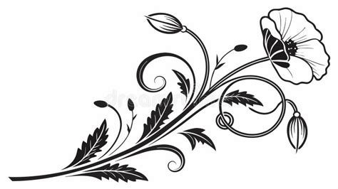 Ornate Floral Corner With Blossoms Decorative Plant Art Botanical Frame Vector Design