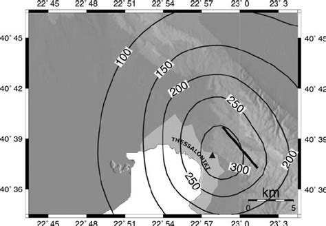 Average PGA Map For The Scenario Earthquake Of Mw On The Download Scientific Diagram