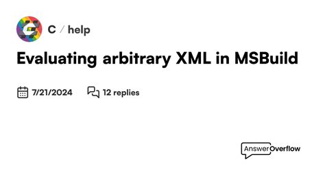 Evaluating Arbitrary Xml In Msbuild C