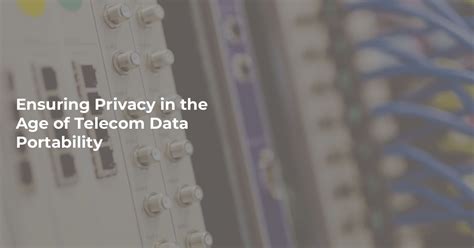 Ensuring Privacy In The Age Of Telecom Data Portability