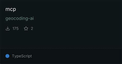 Geocoding Mcp Server Glama