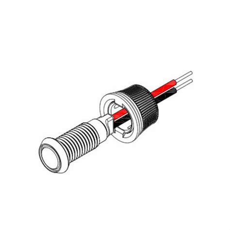 Hardware Specialty Bivar Pm3 5 8mm Clear Panel Mount Indicator W Quick Mount Wires Stripped