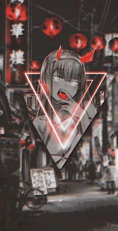 Zero Two 02 Wallpaper Милые рисунки Японские иллюстрации
