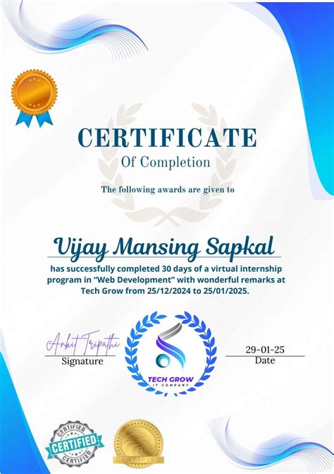 Internship Webdevelopment Careergrowth Vijay Sapkal