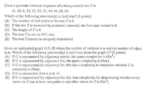 solved given a preorder traversal sequence of a binary