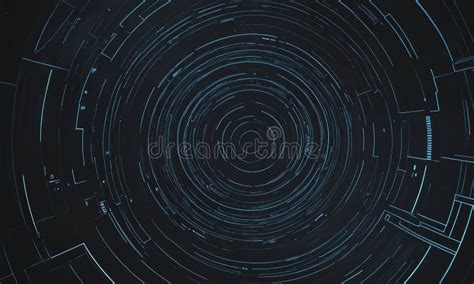 Digital Spiral Pattern With Concentric Circles Varying Sizes Creating Sense Depth And Movement