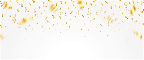 축하 및 이벤트 디자인을 위한 떨어지는 리본이 있는 황금 색종이 배경 축하 카니발 리본 색종이 조각 휴일 생일 0명에 대한 스톡 벡터 아트 및 기타 이미지 Istock