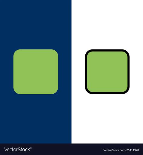 Box Checkbox Unchecked Icons Flat And Line Filled Vector Image