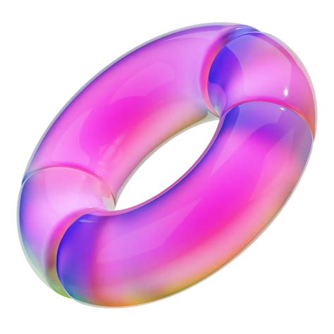 3d Abstract Shape With Iridescent Color Illustration Isolated Geometric Shapes For Decoration