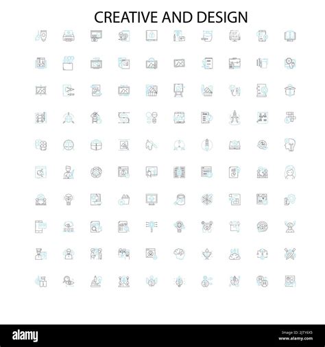 Creative And Design Icons Signs Outline Symbols Concept Linear Illustration Line Collection