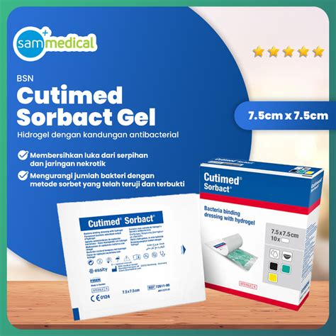 Jual Bsn Cutimed Sorbact Gel 75cmx75cm Dressing Gel Antibacterial