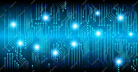 Premium Vector Binary Circuit Board Future Technology Blue Cyber Security Concept Background