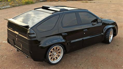 Download Customized Black Pontiac Aztek Wallpaper