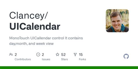 GitHub Clancey UICalendar MonoTouch UICallendar Control It Contains Day Month And Week View