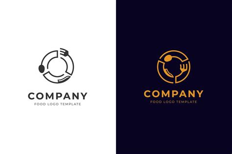 Dish Food Logo Icon Design With Spoon Fork Knife And Plate Concept
