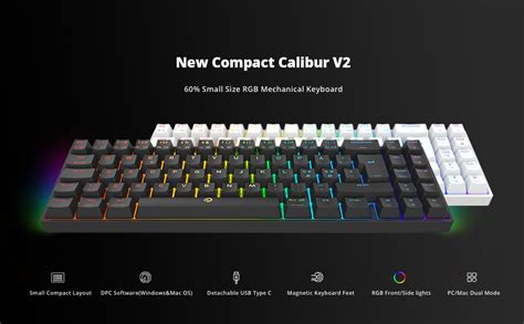 DREVO Calibur V TE RGB Mechanical Gaming Keyboard Cherry MX Blue Switch RGB Backlit Wired