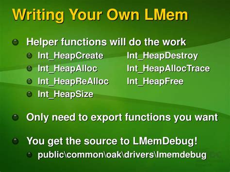Ppt Memory Leak Detection With Lmemdebug Powerpoint Presentation